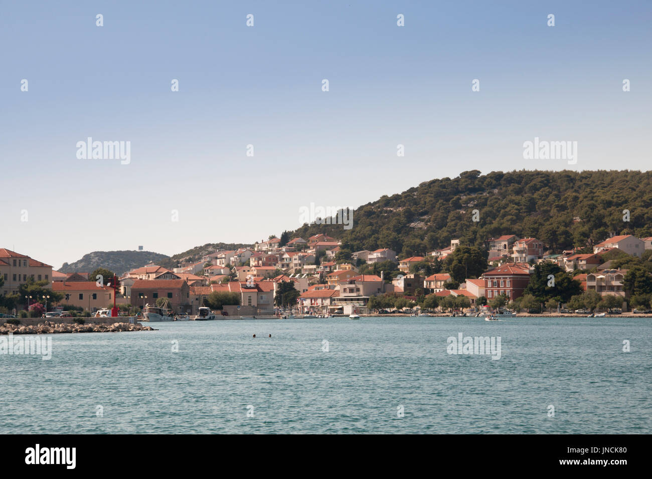 View over Tisno village on Murter island in Croatia Stock Photo - Alamy
