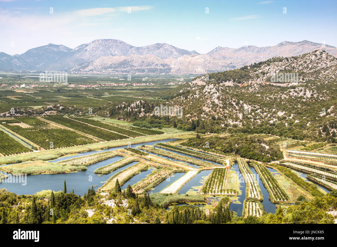 View over the vineyards of the Dubrovnik Riviera, Croatia Stock Photo ...