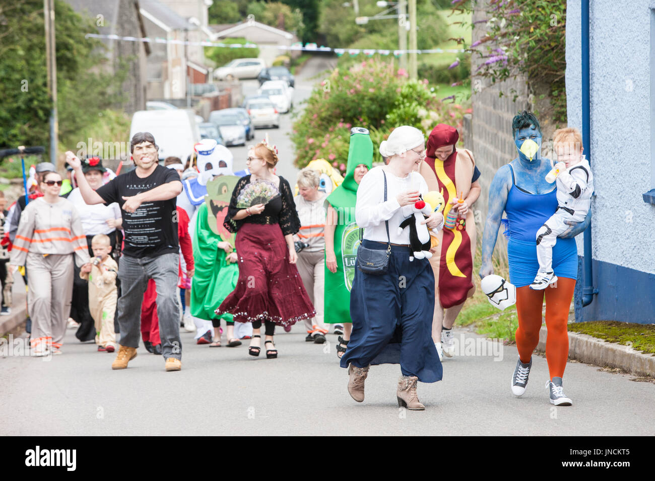 Fancy dress,parade,brass band,performances at,during,10th, anniversary ...