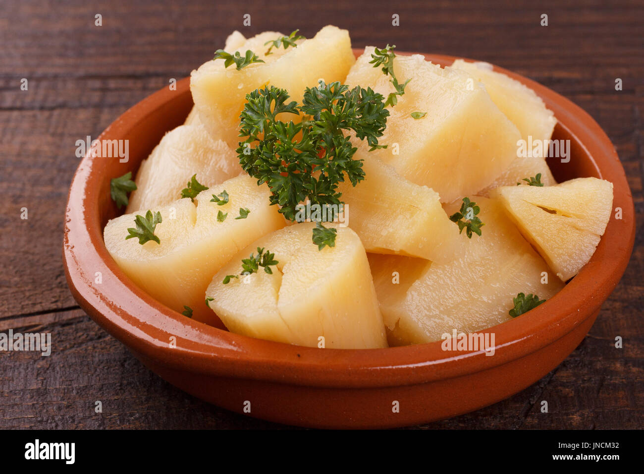 Cooked manihot esculenta (cassava, yuca, manioc, mandioca, Brazilian ...