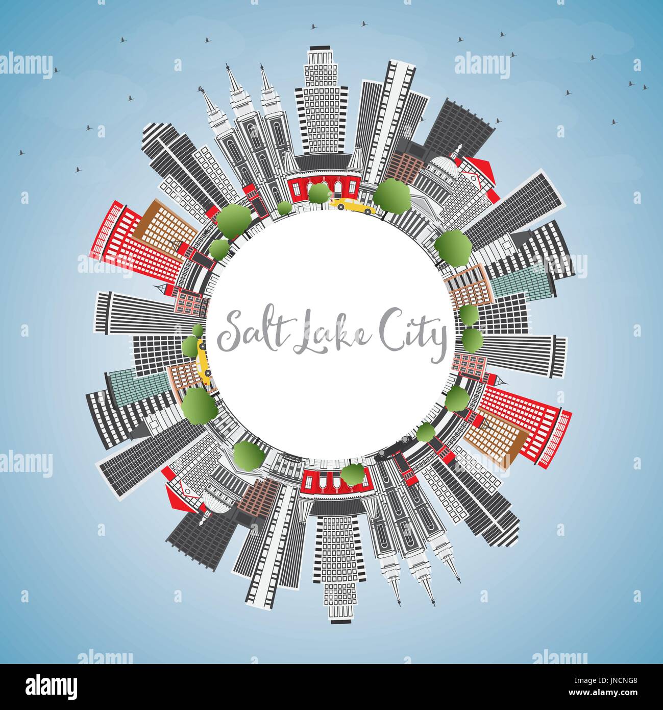 Salt lake city buildings Stock Vector Images - Alamy