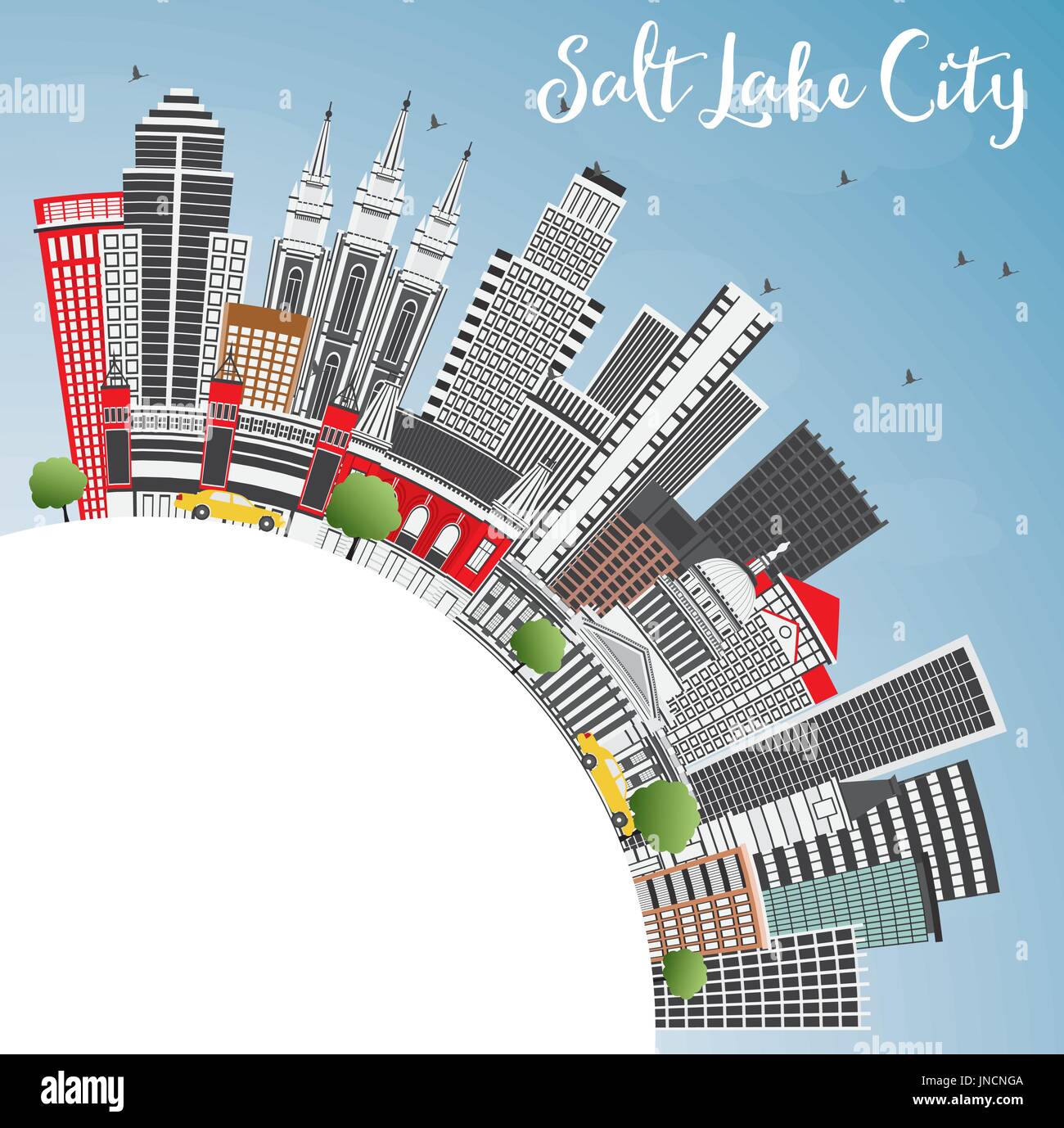 Salt lake city buildings Stock Vector Images - Alamy