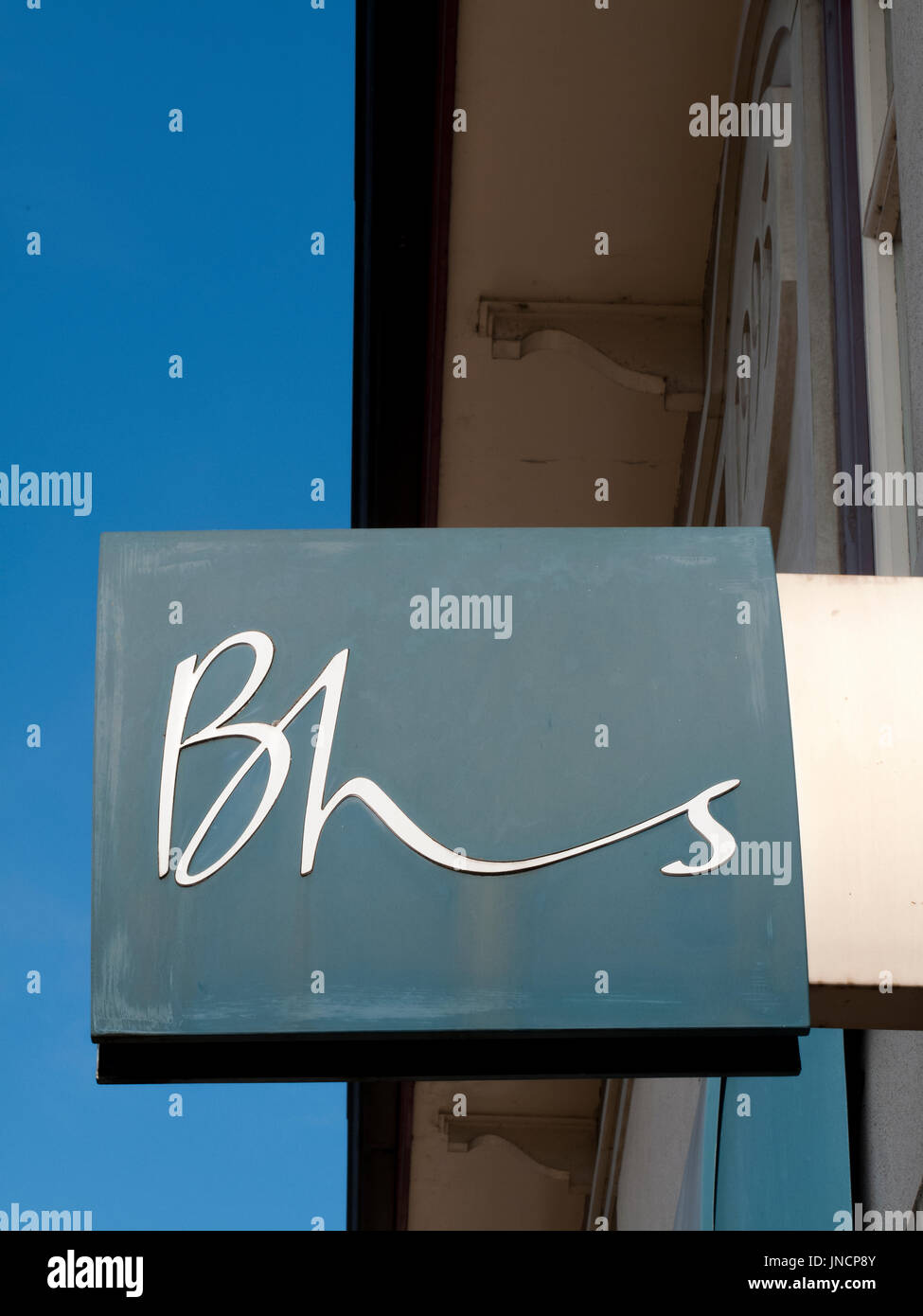 British Home Stores sign above vacant property, formally owned by Sir ...