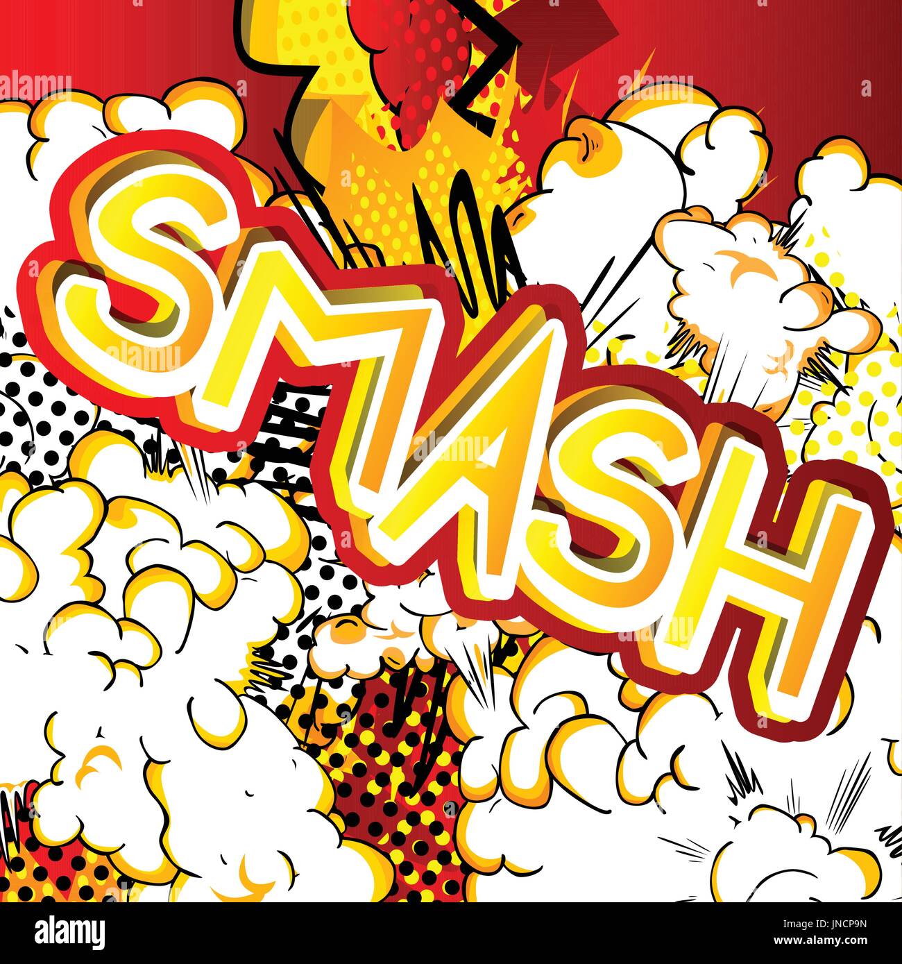 Smash - Vector illustrated comic book style expression Stock Vector ...