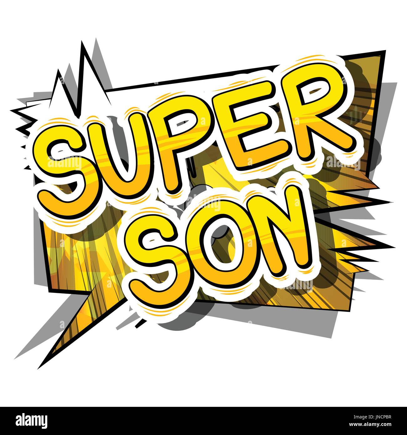 Super Son - Comic book style phrase on abstract background Stock Vector ...