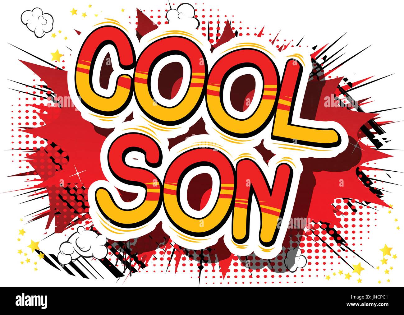 Cool Son - Comic book style phrase on abstract background Stock Vector ...