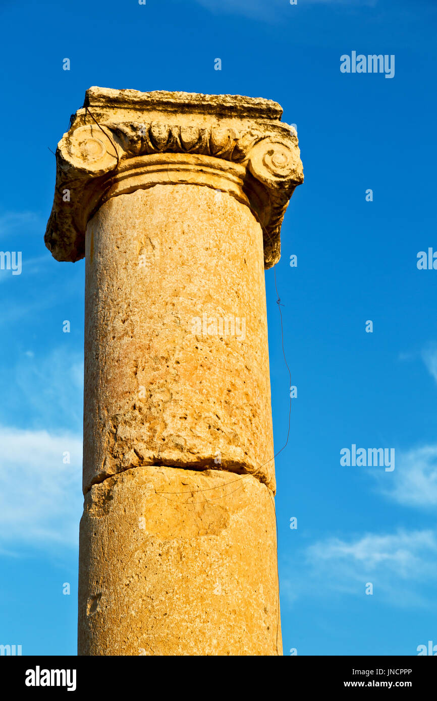 in jerash jordan the antique column and archeological site classical ...