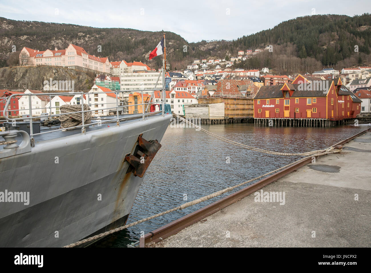 Navy ships in the port of Bergen, Norway Stock Photo - Alamy