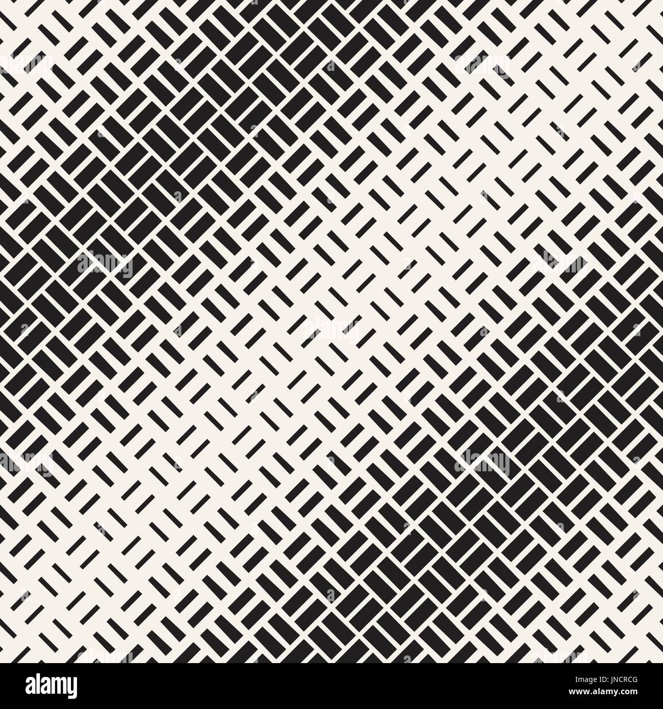 Repeating Rectangle Shape Halftone. Modern Geometric Lattice Texture. Vector Seamless Monochrome ...
