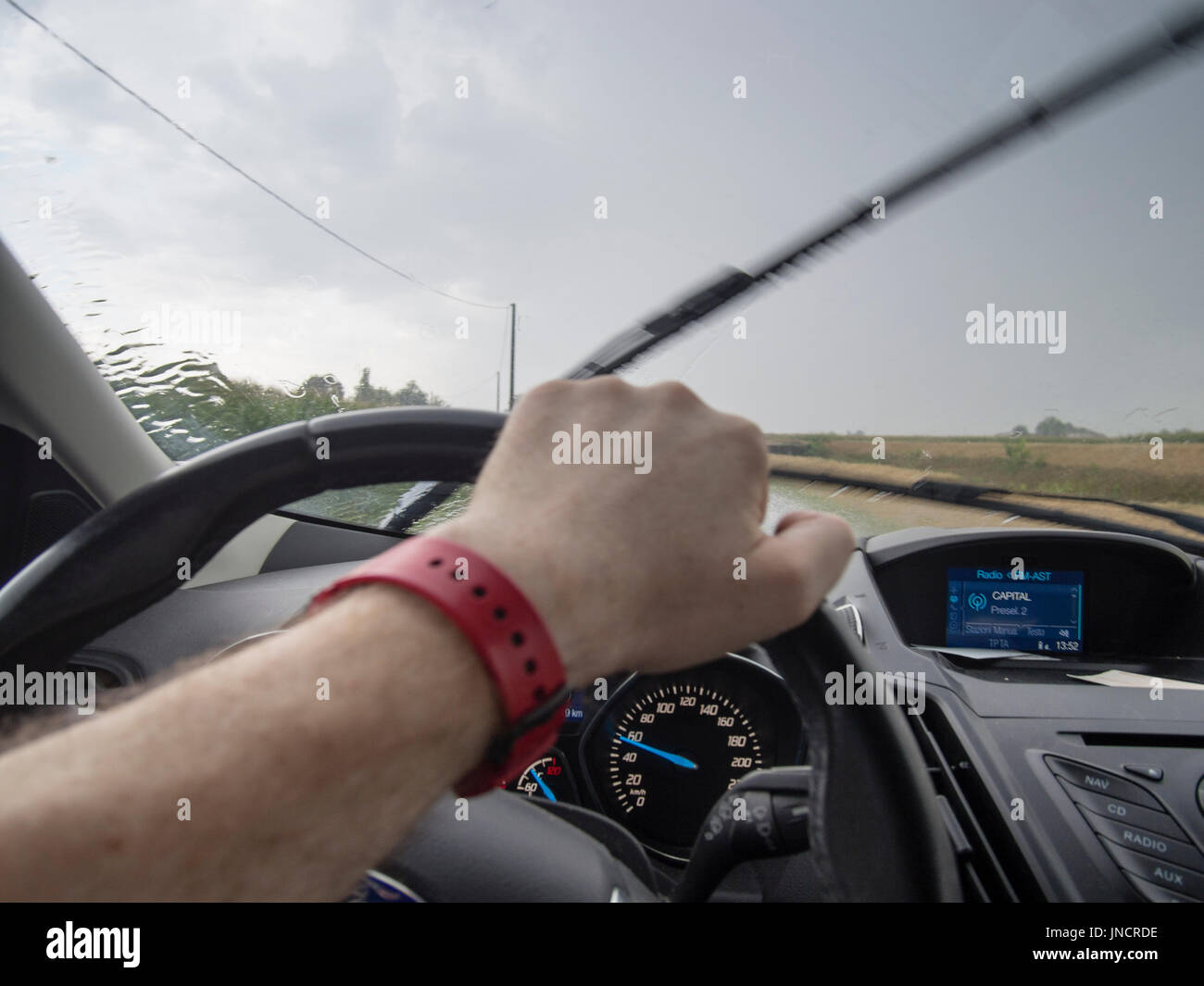 Mans hand driving suv hi-res stock photography and images - Alamy