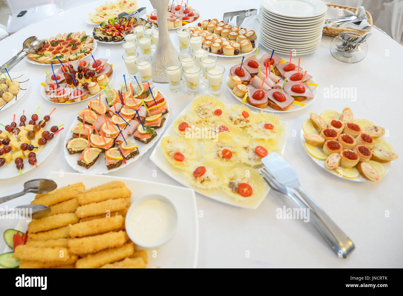 catering canapes food Stock Photo - Alamy