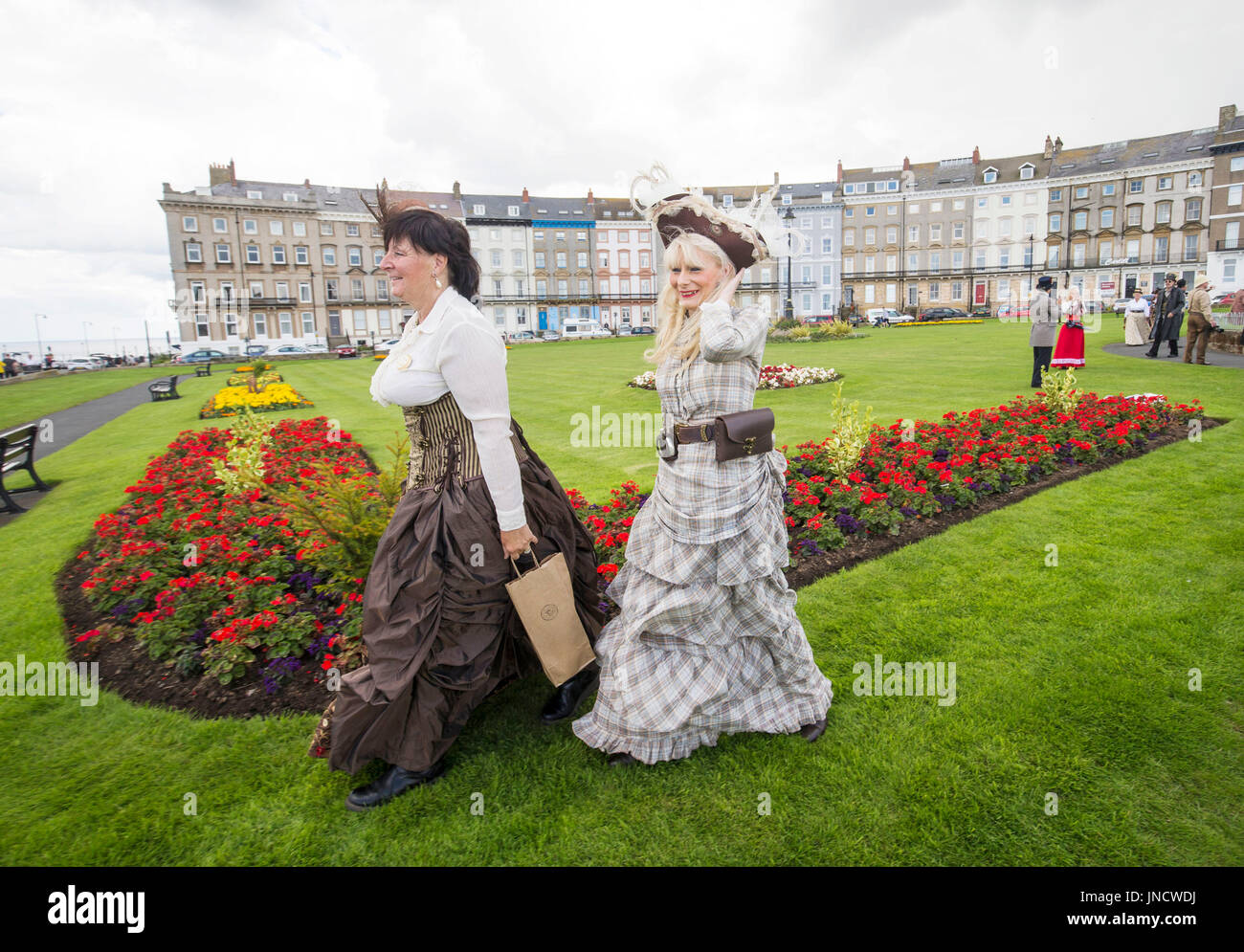 People in costume attend the Whitby Steampunk Weekend in Whitby ...
