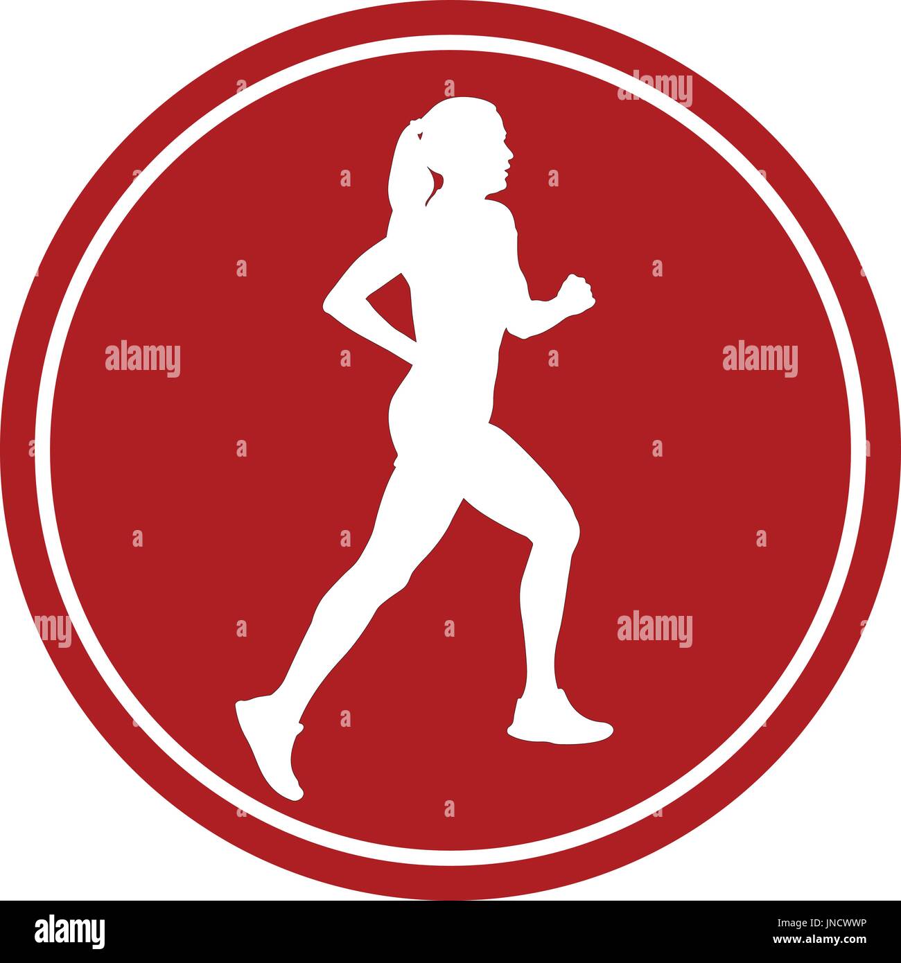 sports sign icon girl athlete runner running Stock Vector Image & Art ...