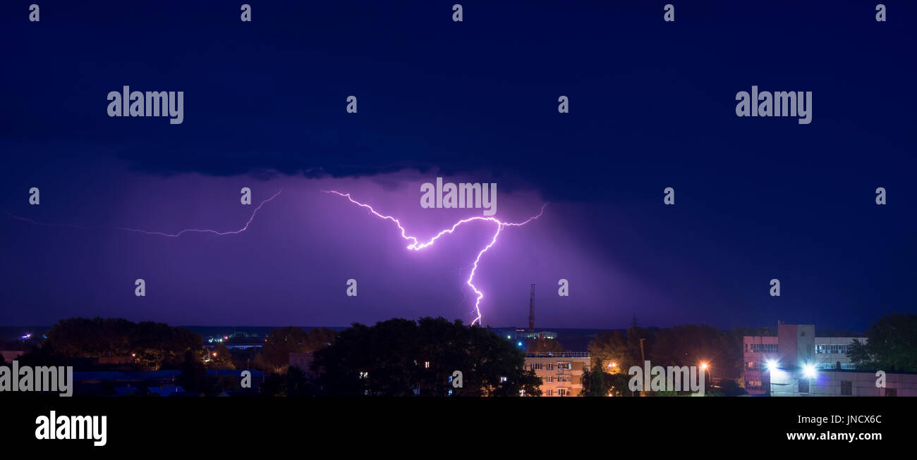Night thunderstorm hi-res stock photography and images - Alamy