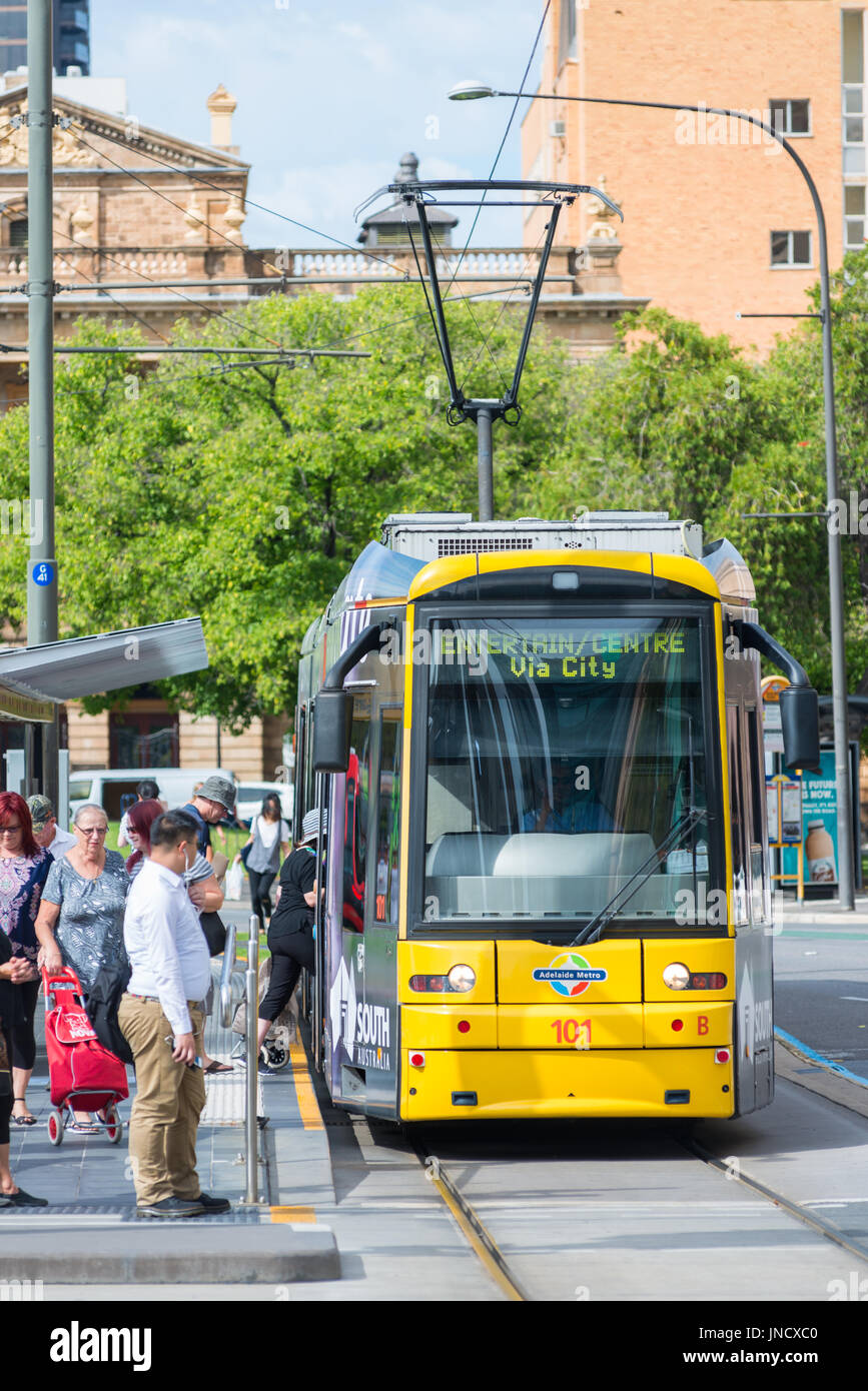Trams at Victoria Square, Adelaide, South Australia Stock Photo - Alamy