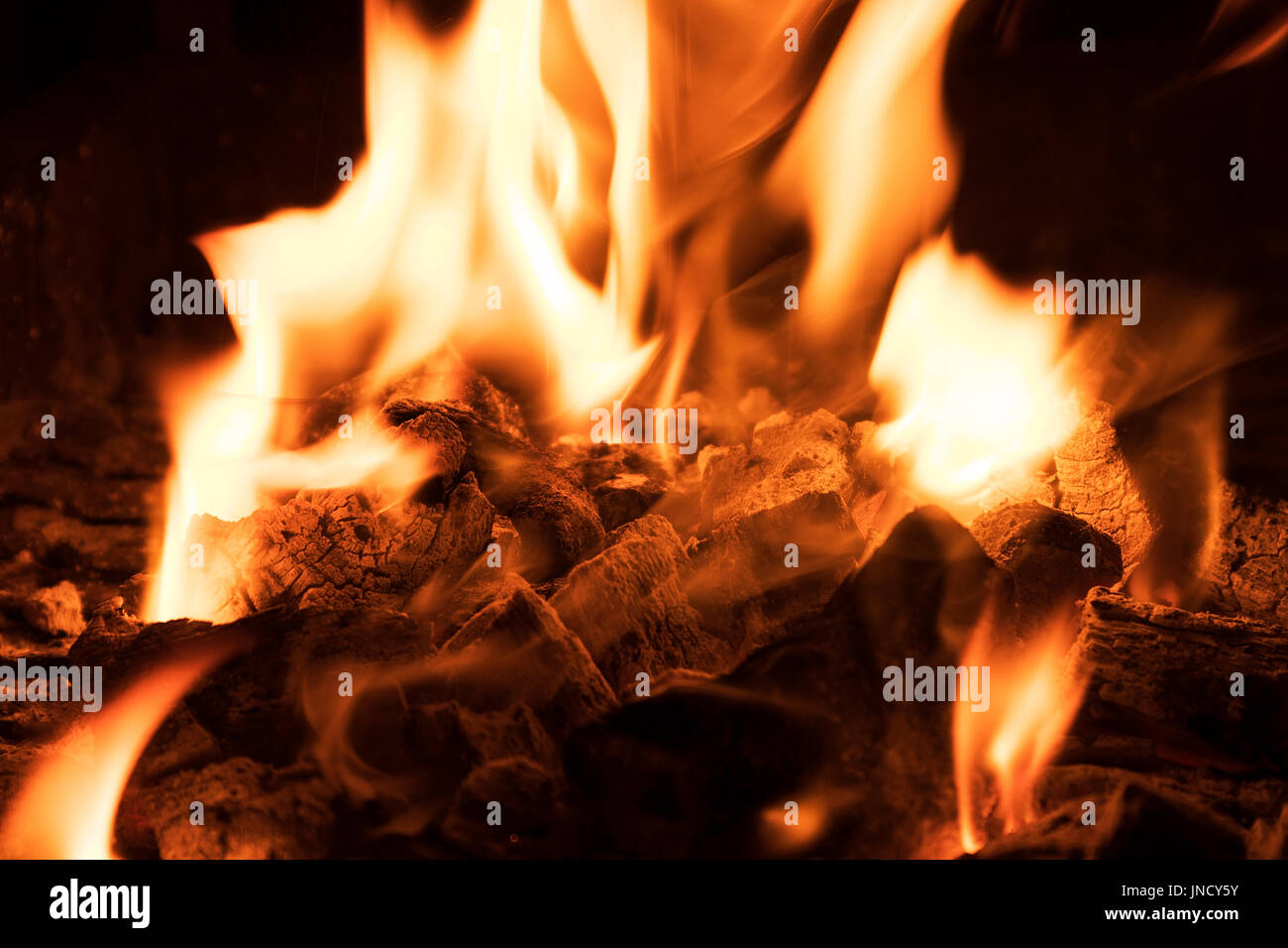 Coals of burning coal Stock Photo - Alamy