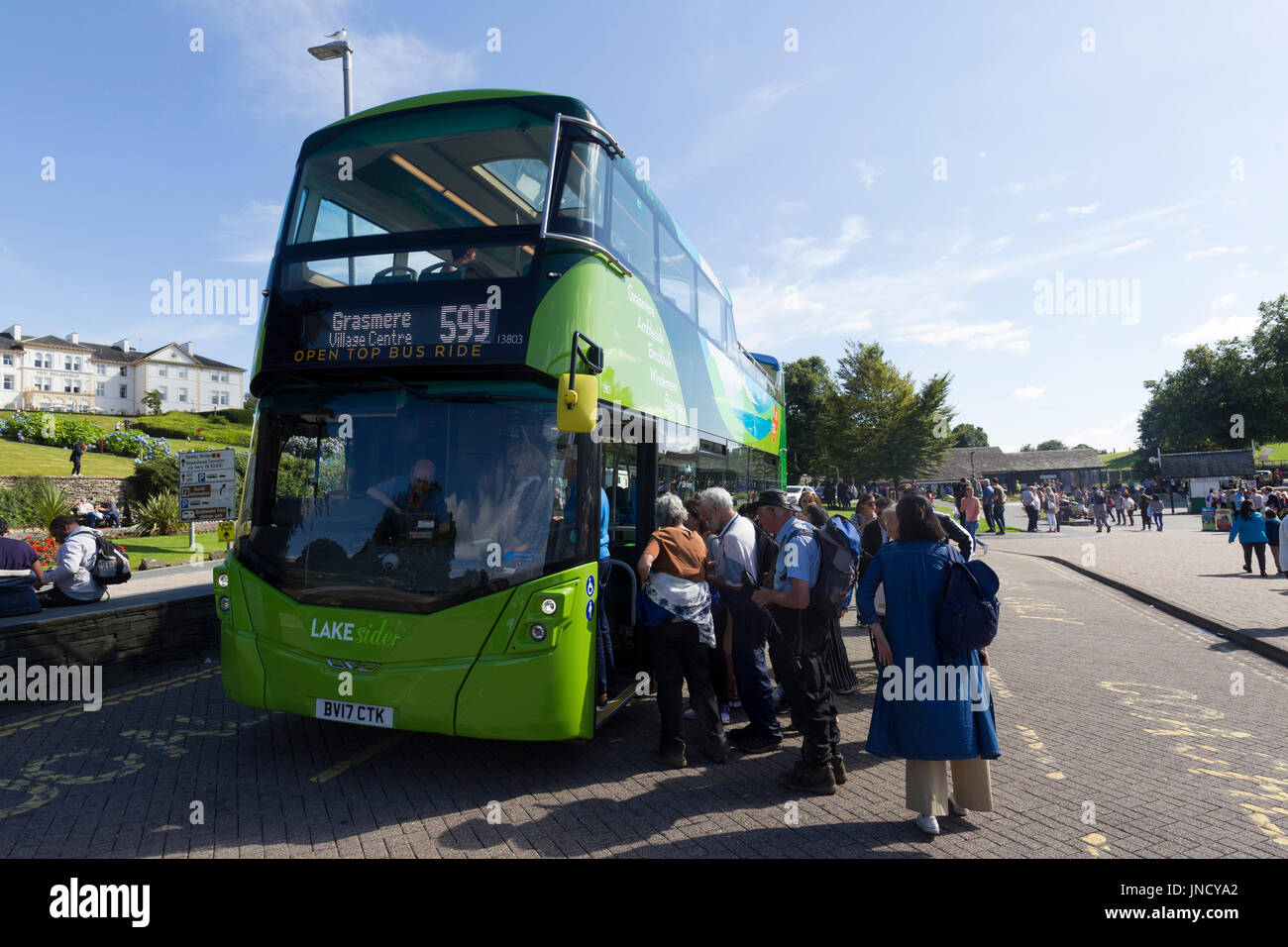 New fleet of open top buses to operate in the Lake District Stock Photo ...