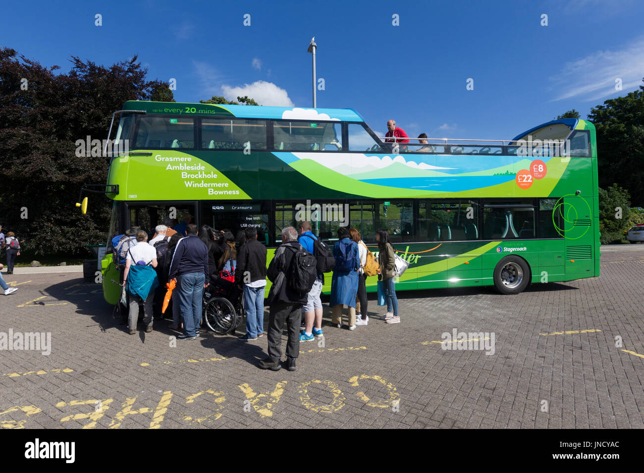New fleet of open top buses to operate in the Lake District Stock Photo ...