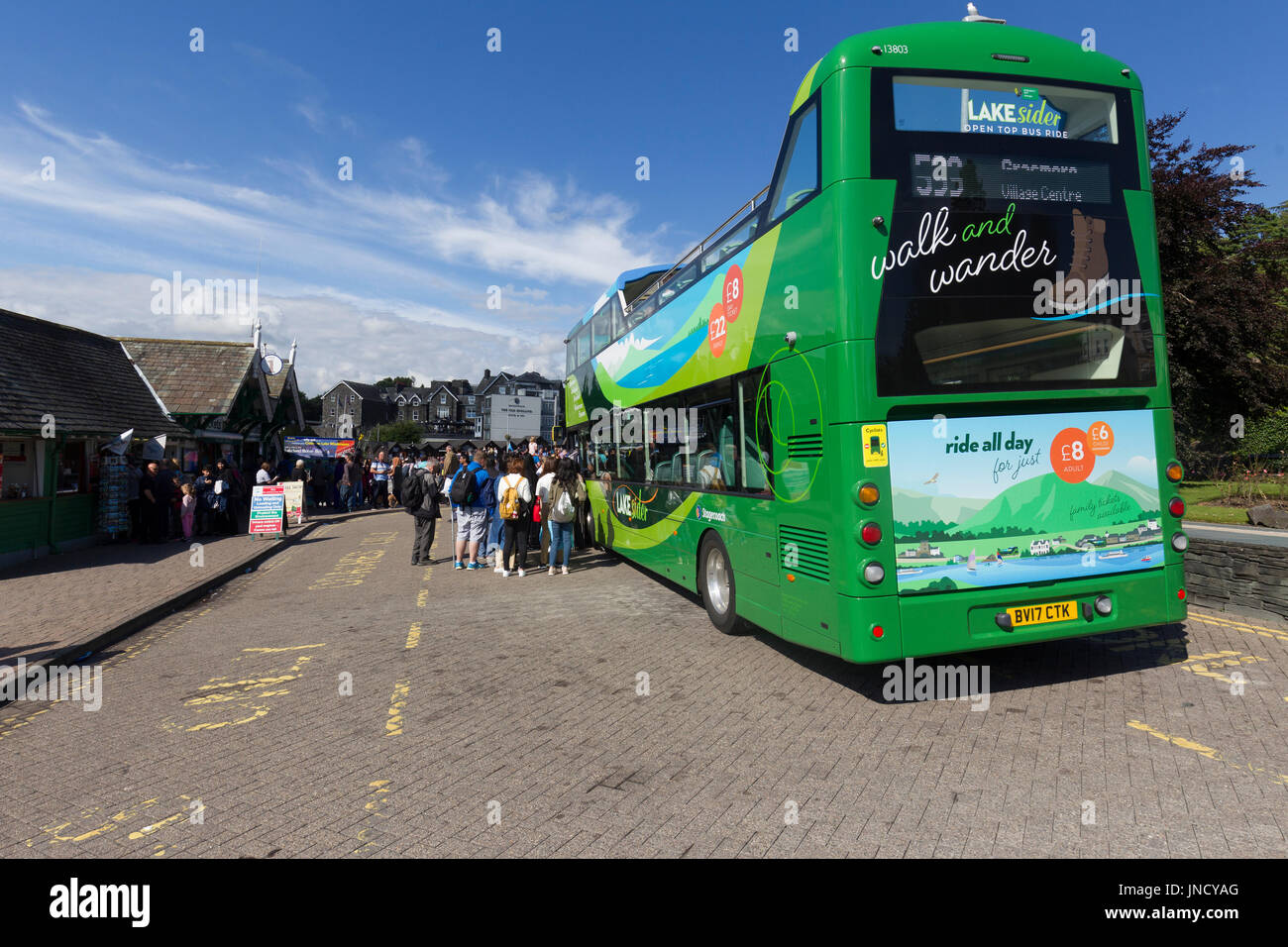 New fleet of open top buses to operate in the Lake District Stock Photo ...