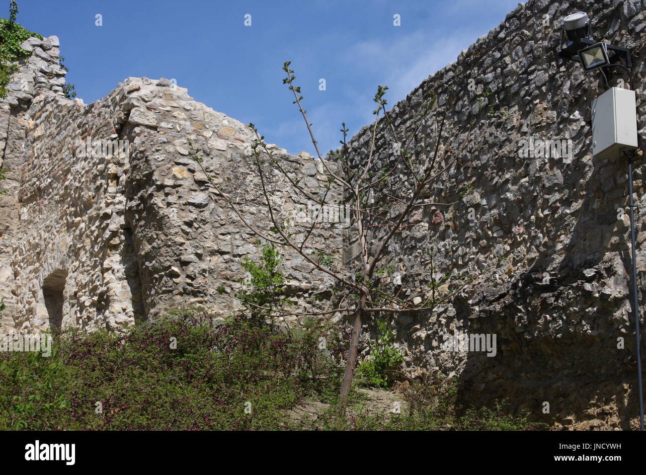 Northern Castle Wall Promenade in Pecs, Hungary. The Barbican in Pecs ...