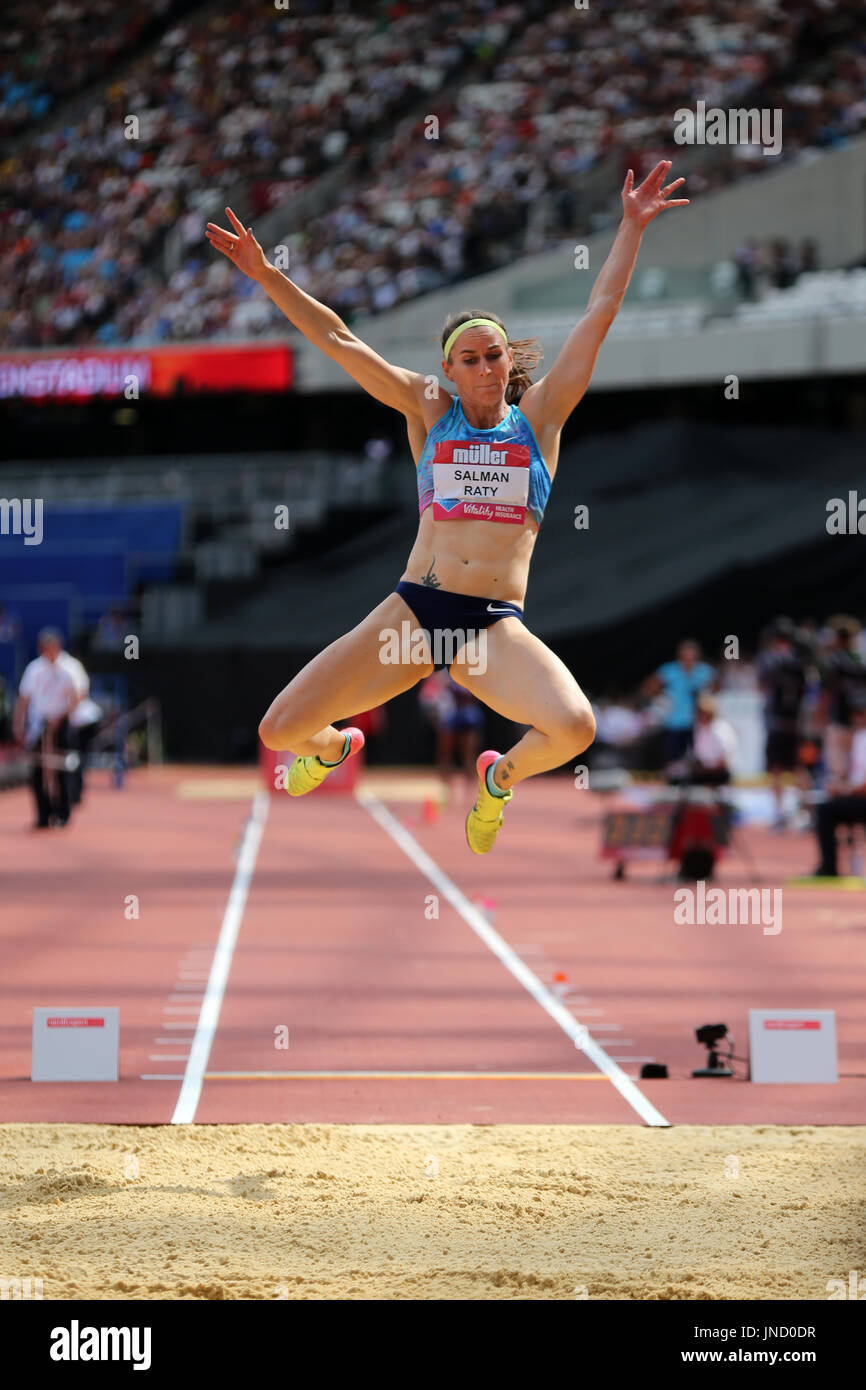 Claudia SALMAN-RATH competing in the Women's Long Jump at the 2017 IAAF ...