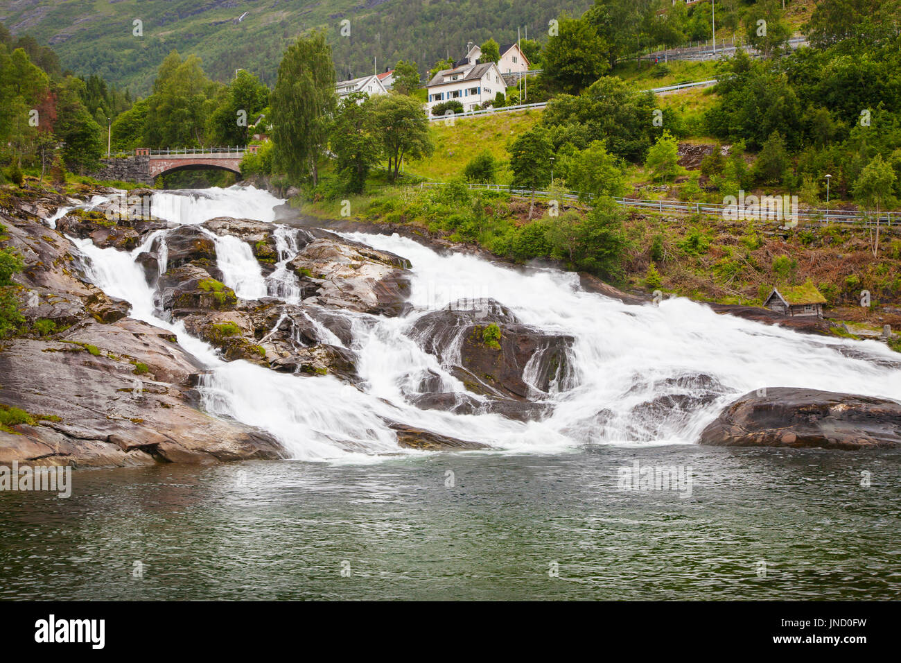Geiranger fjord hellesylt waterfall hi-res stock photography and images ...