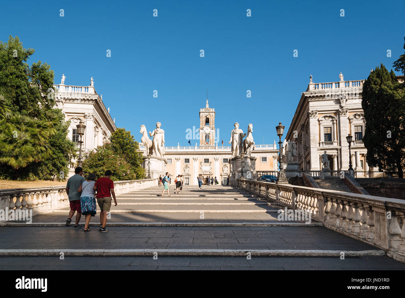 Rome, Italy - August 20, 2016: View of Cordonata capitolina, leading ...