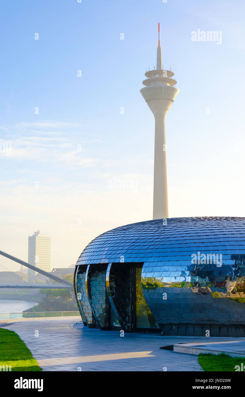 Dusseldorf, Germany - October 29, 2016: Rheinturm television tower and ...