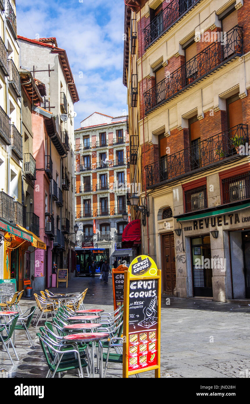 Street scenes from the old city of Madrid the capital of Spain Stock ...