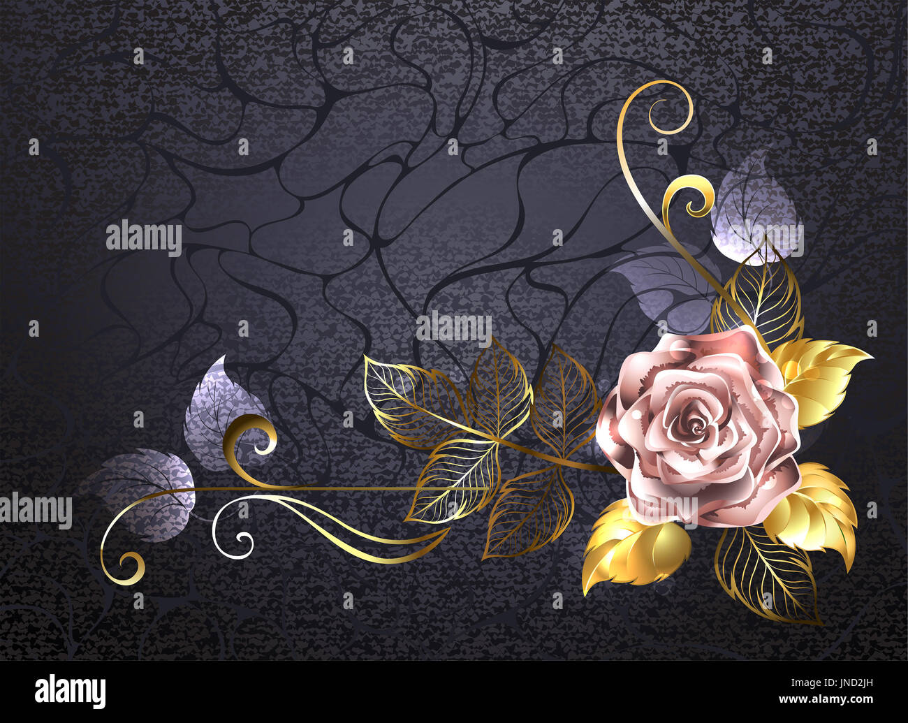 Metallic gold foil flower hi-res stock photography and images - Alamy