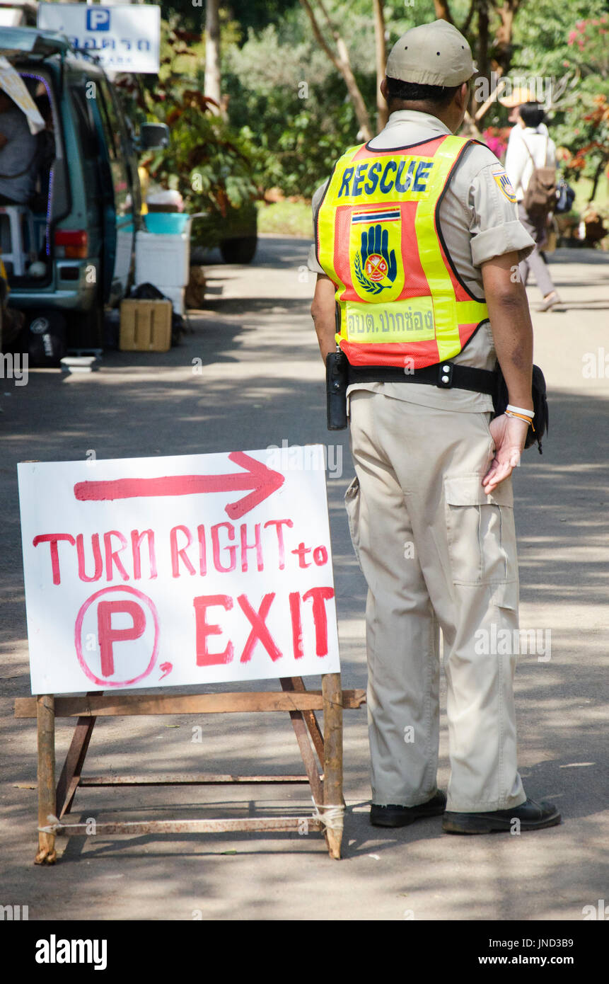Civil Defence Volunteer Security Guard standing for security and ...
