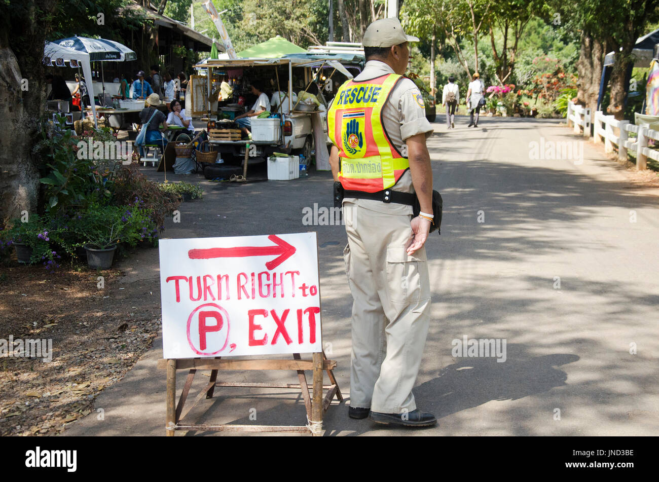 Civil Defence Volunteer Security Guard standing for security and ...