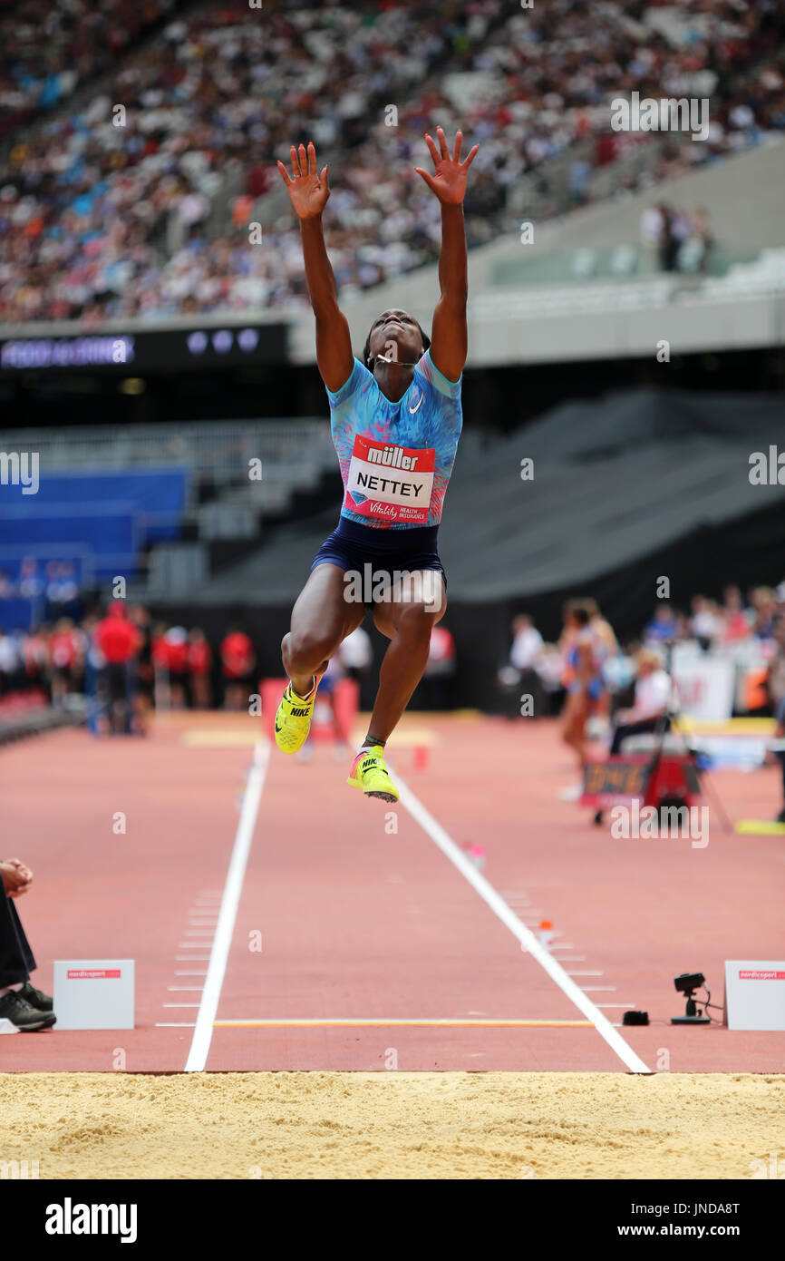 Christabel NETTEY competing in the Women's Long Jump at the 2017 IAAF ...