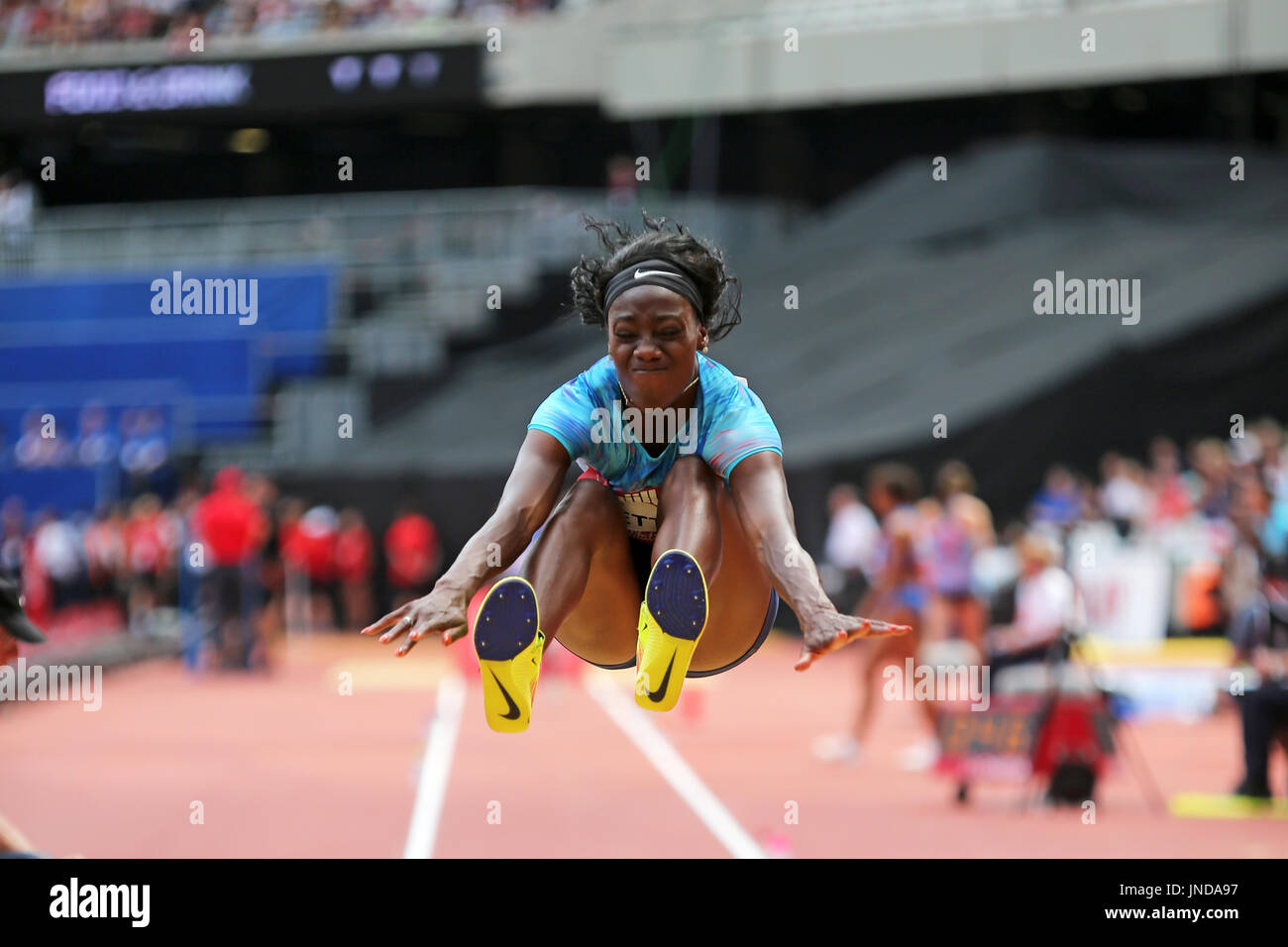 Christabel NETTEY competing in the Women's Long Jump at the 2017 IAAF ...