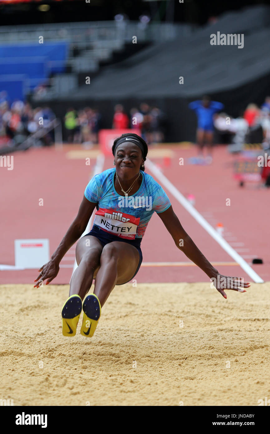 Christabel NETTEY competing in the Women's Long Jump at the 2017 IAAF ...