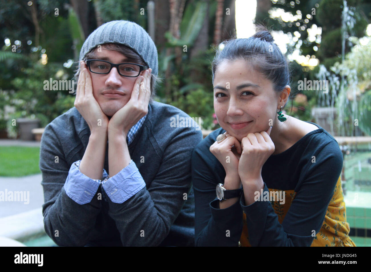 Dave Boyle, Ayako Fujitani 03/02/2015 "Man from Reno" Photocall held at ...