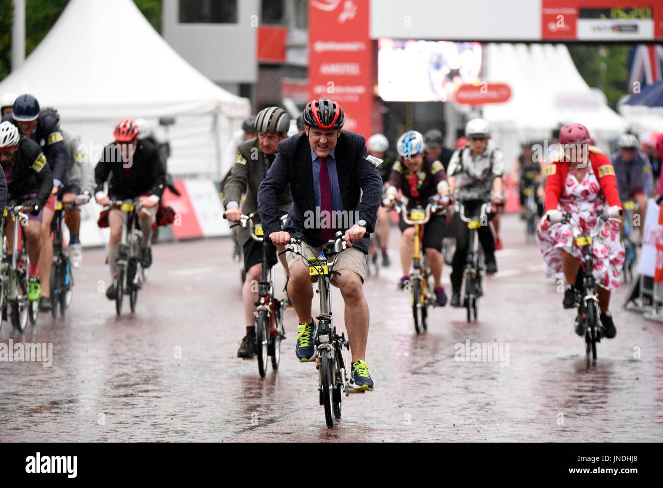 Brompton World Championship folding cycle race. Part of Ride London ...