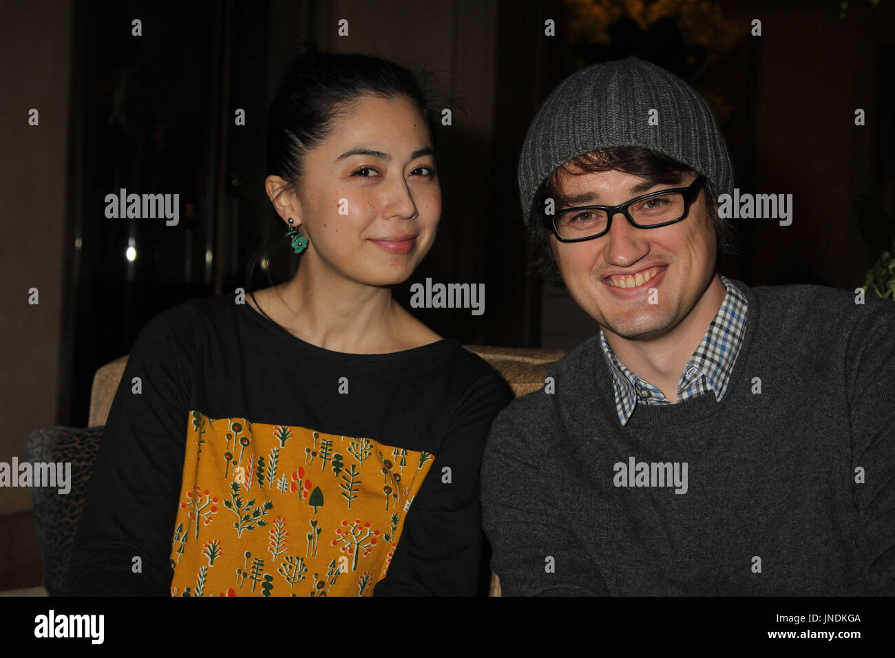 Ayako Fujitani, Dave Boyle 03/02/2015 "Man from Reno" Photocall held at ...