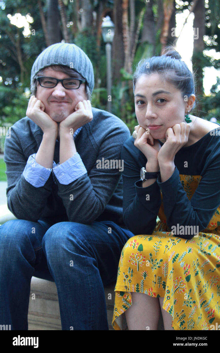 Dave Boyle, Ayako Fujitani 03/02/2015 "Man from Reno" Photocall held at ...