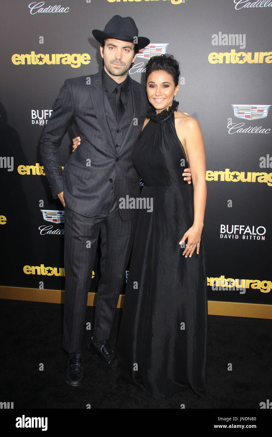 Rhys Coiro, Emmanuelle Chriqui 06/01/2015 "Entourage" Premiere held at ...