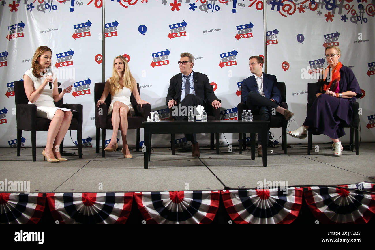 PASADENA, CA - JULY 29: Evan Ryan, Ann Coulter, Greg Proops, Guy Benson ...