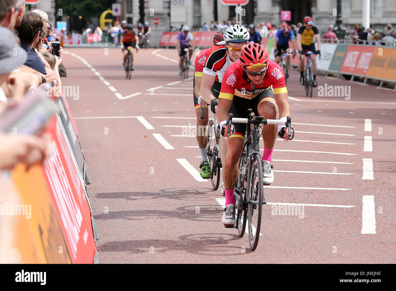 The Mall. London. UK 30 July 2017 - Riders on The Mall in the ...