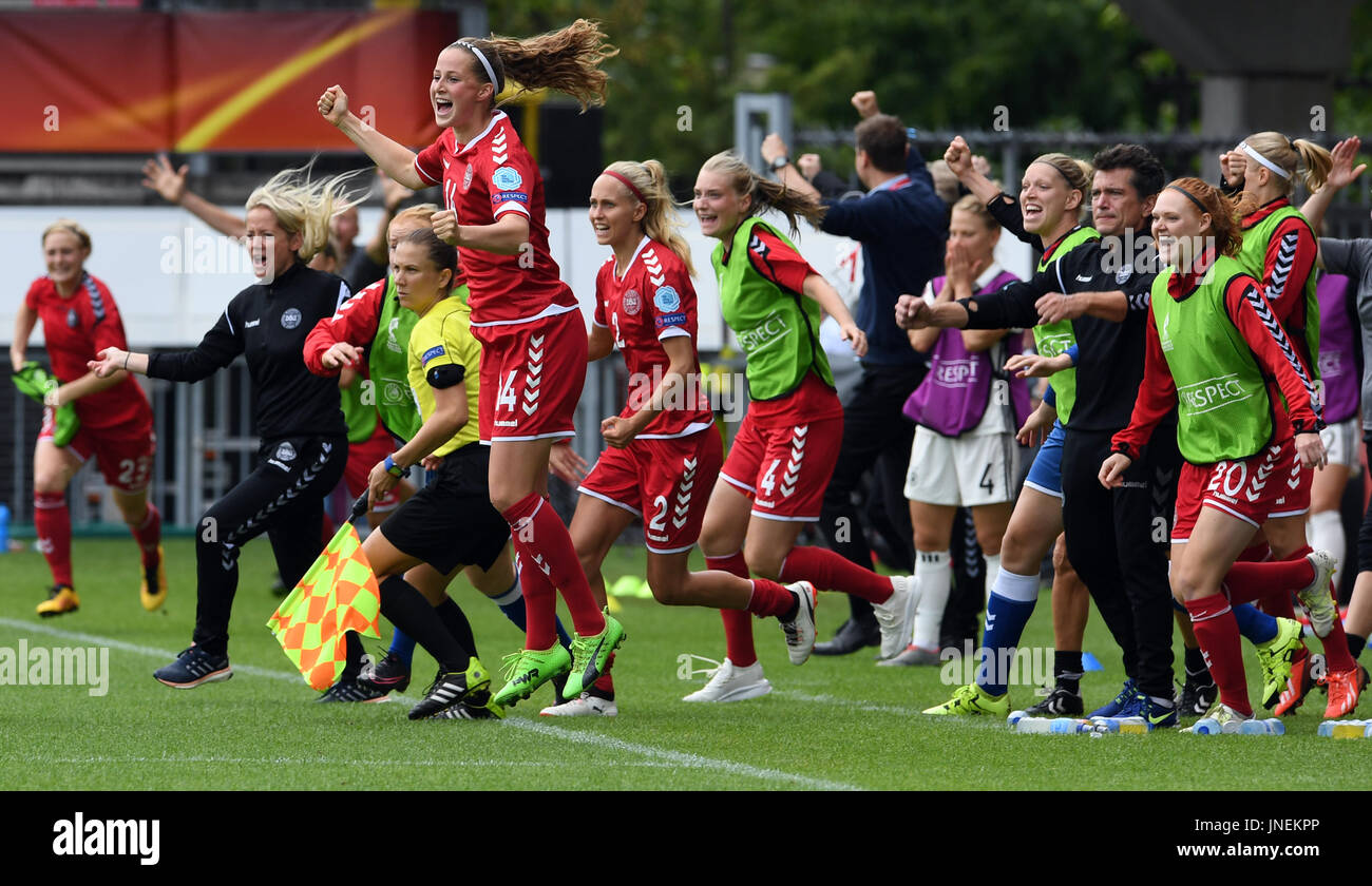 Rotterdam, Netherlands. 30th July, 2017. Denmark's Nicoline Sorensen (c ...