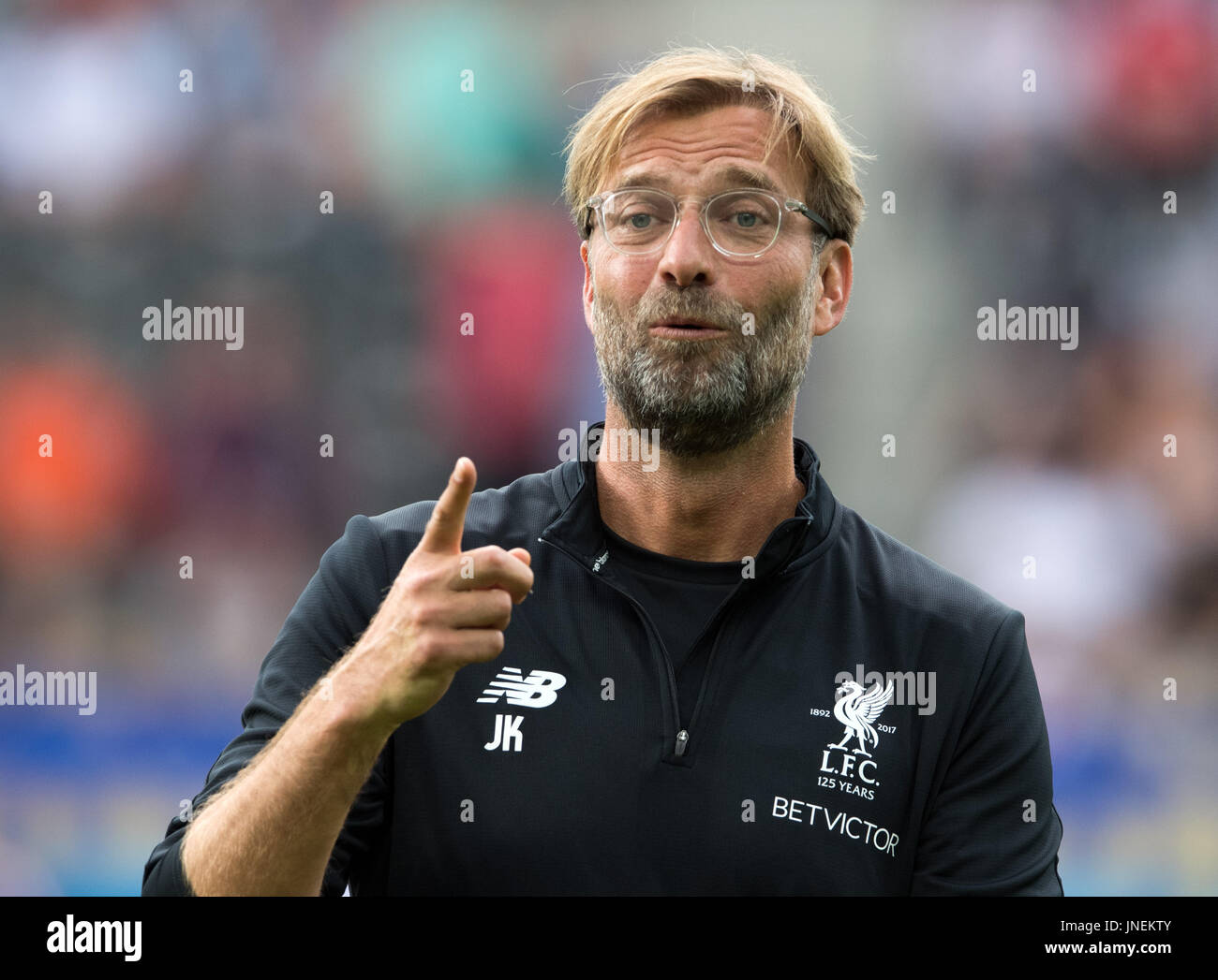 Berlin, Germany. 29th July, 2017. Liverpool's coach Juergen klopp is ...