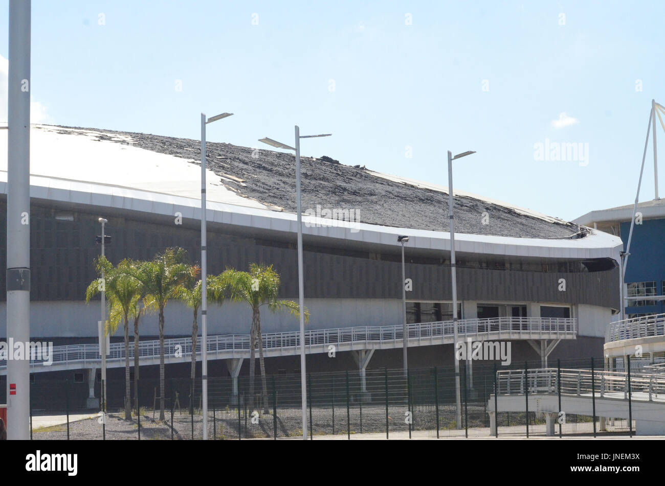 Rio De Janeiro, Brazil. 30th July, 2017. Fire hit the Velodrome in the ...