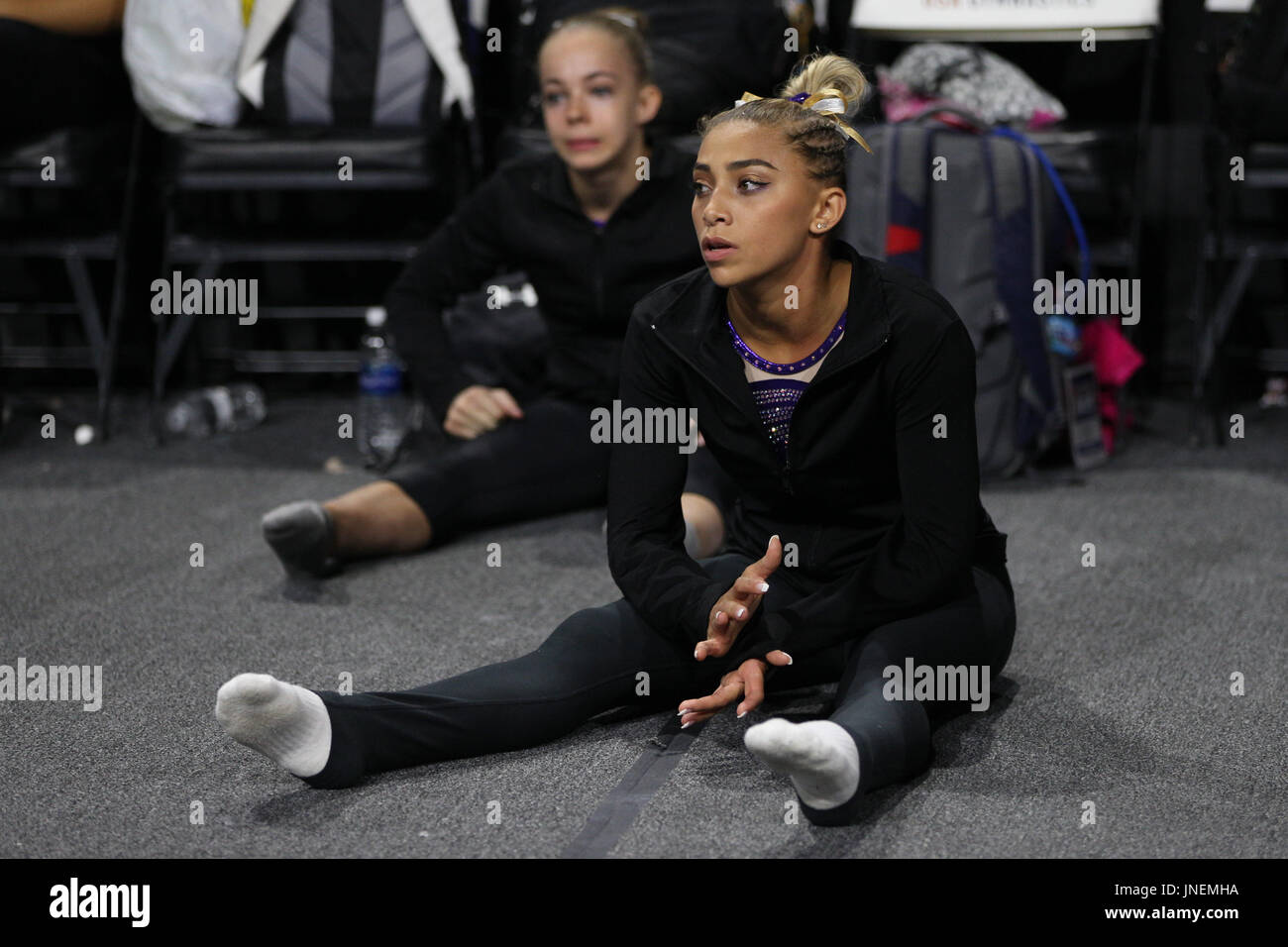 July 29, 2016: Gymnast Ashton Locklear competes in the senior ...