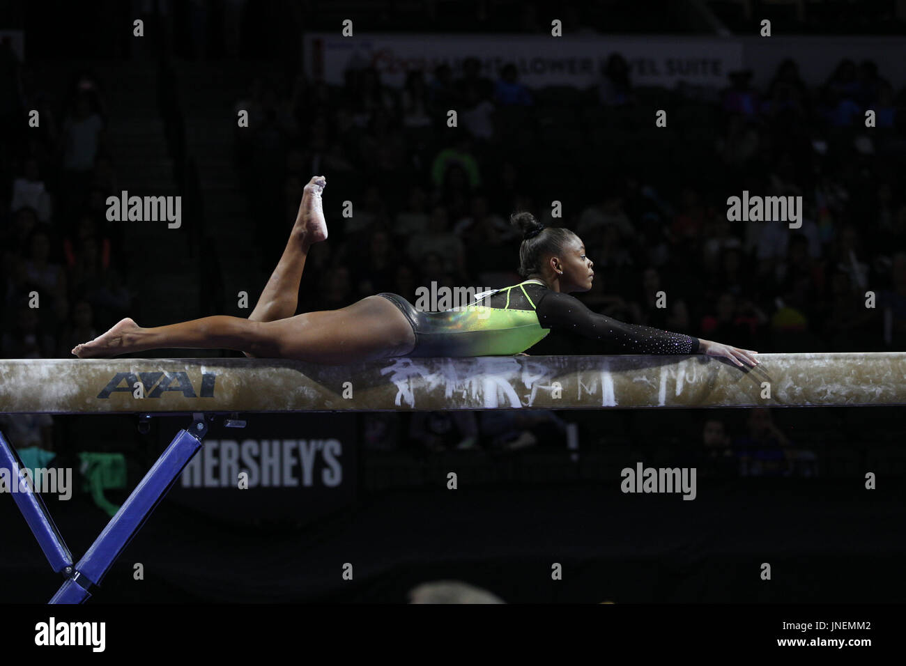 July 29, 2016: Gymnast Trinity Thomas competes in the senior ...