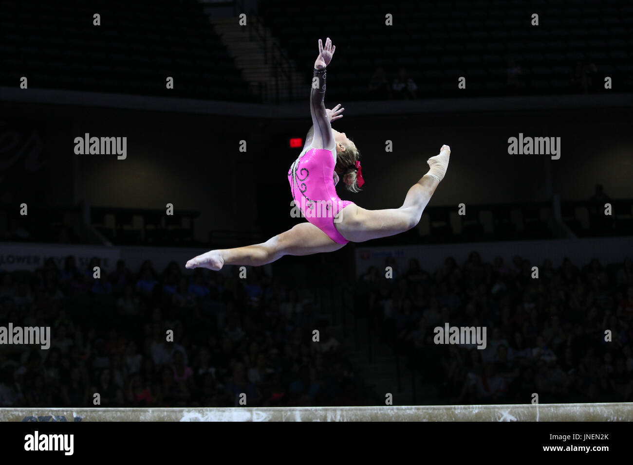 July 29, 2016: Gymnast Emily Gaskins competes in the senior competition ...