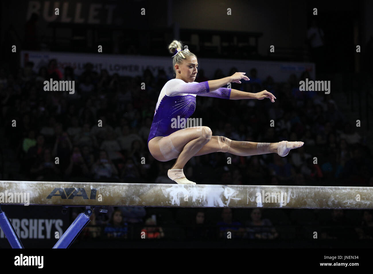 July 29, 2016: Gymnast Ashton Locklear competes in the senior ...