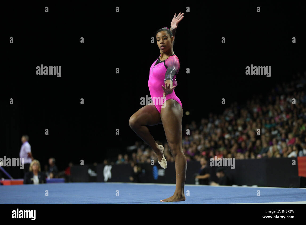 Hoffman Estates, IL, USA. 29th July, 2016. Gymnast Shania Adams ...